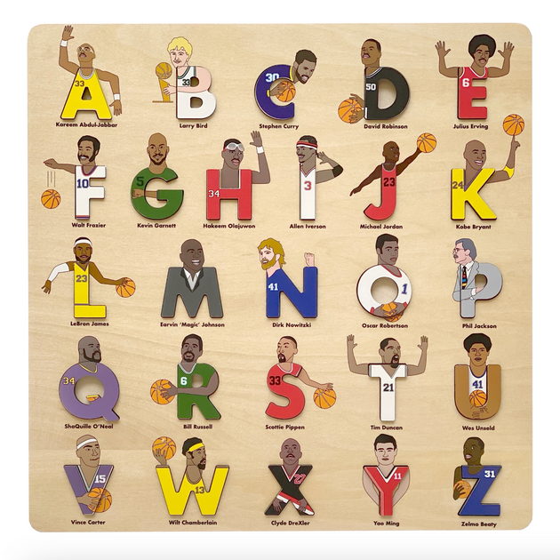 Basketball Legends Alphabet Puzzle – State of Kid